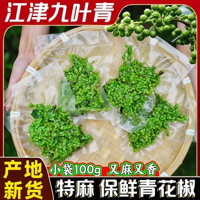 新鲜青花椒真空保鲜100g小包装小份重庆江津九叶青藤椒现摘鲜花椒