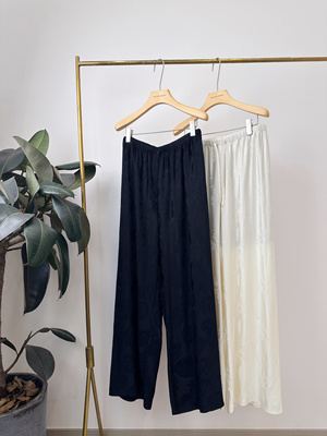 GOLDENBARRY| 511066人丝提花阔腿裤