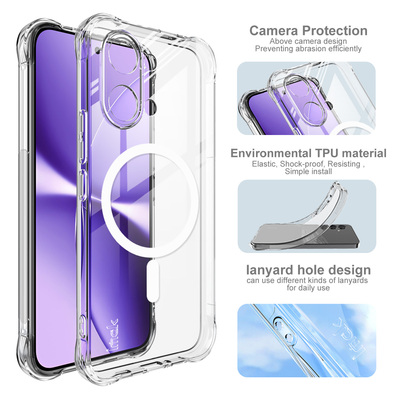 imak适用于红米 Redmi Turbo5Max POCO X8Pro Max 5G磁吸全包防摔四角气囊版透明壳手机壳保护套耐磨保护外套