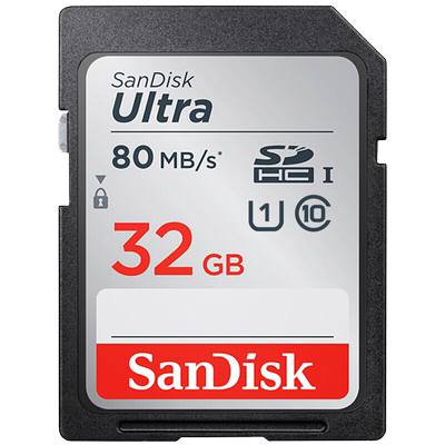 闪迪SanDisk 32GB数码相机SD内存卡储存大卡车载高速SDXC UHS-I