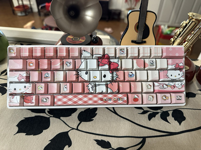 Charmmy·kitty侧刻原厂透光键帽pbt五面热升华Wootingez63made68