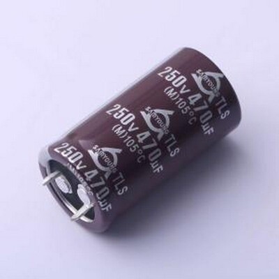 TLS250V470M22*40 V 牛角型电解电容 470uF 250V 插件,D22xL40mm