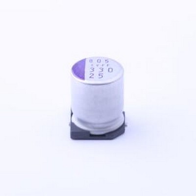 25SVPF330M 固态电容 330uF ±20% 25V SMD,D10xL12.6mm