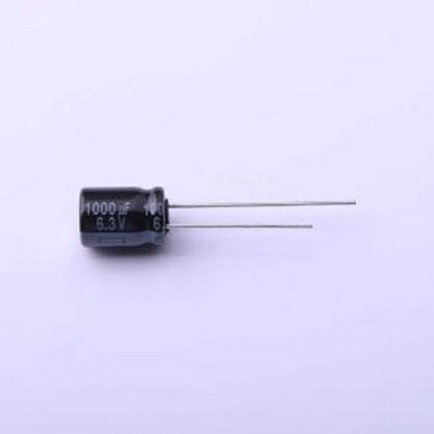 EEUFR0J102 直插铝电解电容 1000uF ±20% 6.3V 插件,D8xL11.5mm