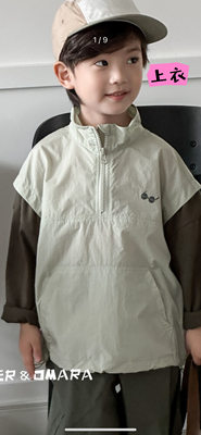 新 啦fu莱 男孩套头夹克，防晒卫衣，53608