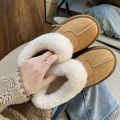 皮毛一体增高勃肯厚底雪