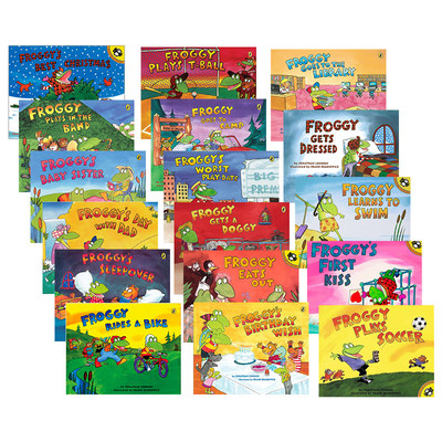 英文原版 Froggy 小青蛙弗洛格17册套装 大开绘本 吴敏兰推荐书单 儿童读物 Jonathan London 英文版 进口英语原版书籍