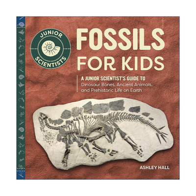 英文原版 Fossils for Kids Junior Scientists 给孩子们的化石科普指南 初级科学家系列 恐龙骨骼 史前生物 进口英语原版书籍
