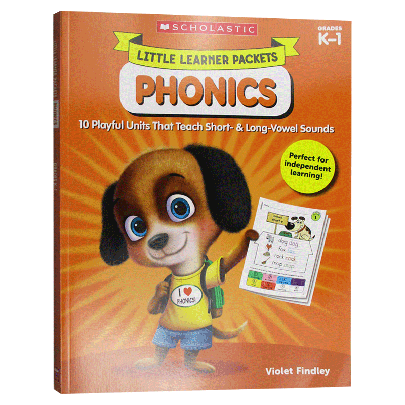学乐小学英语练习册 自然拼读 英文原版 Scholastic Little Learner Packets Phonics 儿童英语教辅教材 英文版原版书籍 平装进口