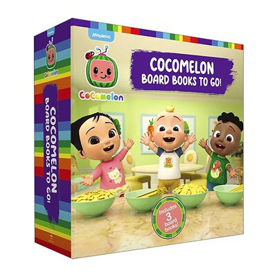 英文原版 Cocomelon Board Books To Go 可可瓜瓜3册盒装 纸板书 英文版 进口英语原版书籍