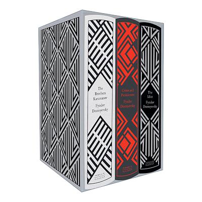 英文原版 Fyodor Dostoyevsky Boxed Set 企鹅精装布纹经典陀思妥耶夫斯基三册套装 罪与罚 白痴 卡拉马佐夫兄弟 进口英语原版书籍