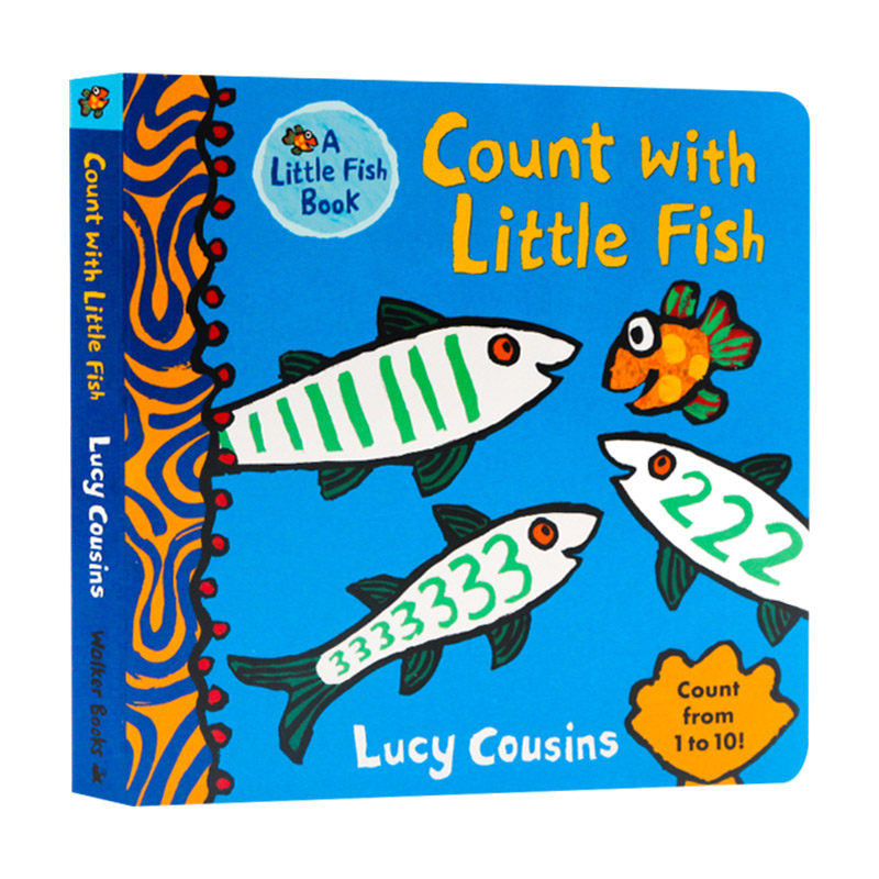 和小小鱼一起学数字 Count With Little Fish 英文原版数字启蒙绘本 英文版儿童英语启蒙翻翻纸板书 小鼠波波同作者Lucy ...