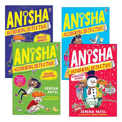 英文原版 Anisha  Accidental Detective 意外的侦探阿妮莎系列4册 圣诞大混乱 儿童幽默搞笑章节桥梁书 英文版 进口英语原版书籍
