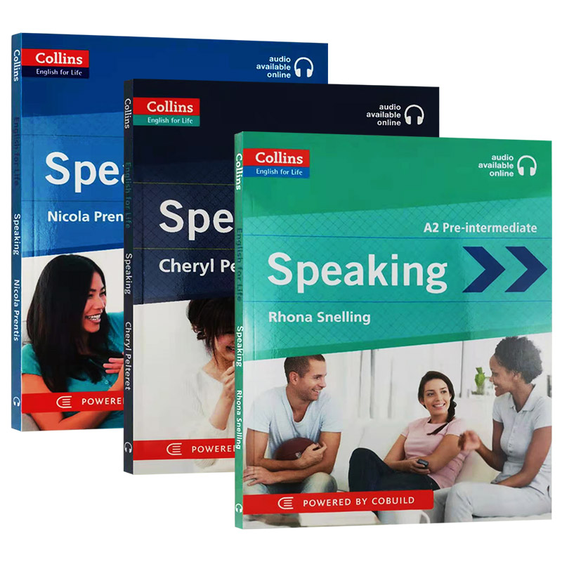 生活英语口语3册套装 初级+中级+中高级教材 English for Life Speaking 英文原版考试类书籍