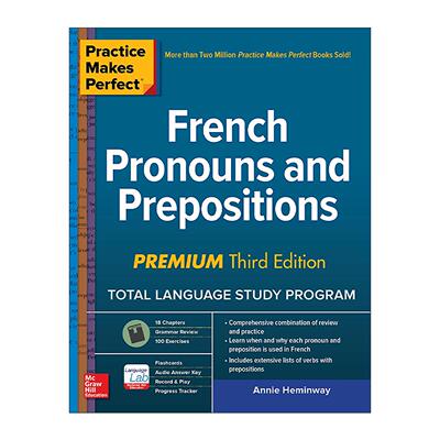 原版 Practice Makes Perfect French Pronouns & Prepositions 孰能生巧 法语代词和介词 第3版 进口原版书籍