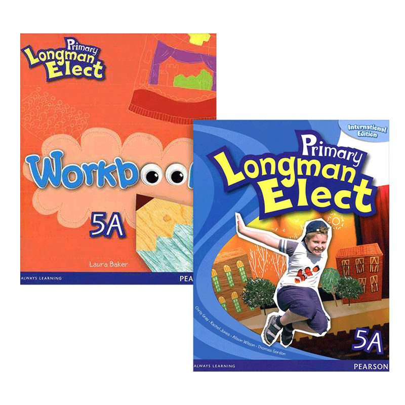 培生香港朗文小学英语教材5A全套学生用书+练习册2本英文原版小学教辅 Pearson Primary Longman Elect 5A英文版 ...