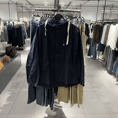 UR国内代购2026春季男装休闲连帽抽绳绳结拉链夹克外套UML160014