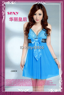 【瑕疵赔钱清仓】性感蕾丝拼接美胸 连衣裙小洋装礼服裙0890