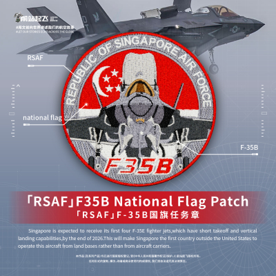 RSAF新加坡F35B任务章魔术贴Singapore patch 5th gen fighter