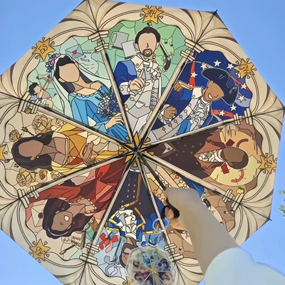 音乐剧汉密尔顿彩窗黑胶晴雨两用