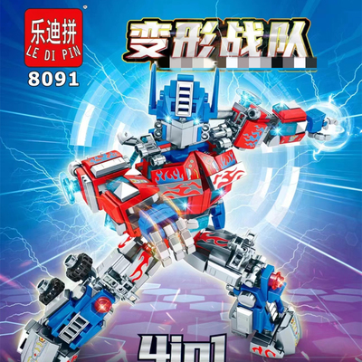 乐迪拼8091变形机器人金刚擎天