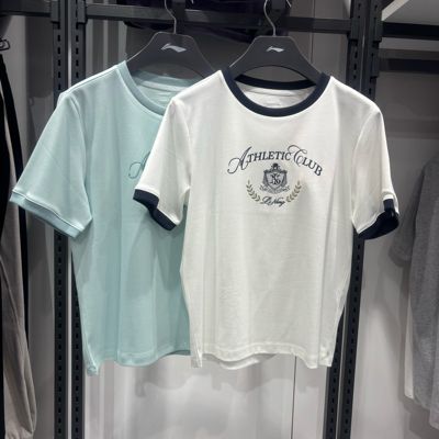 李宁女短袖T恤夏季新款耐洗宽松