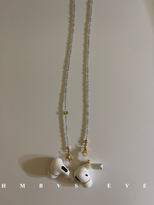 天然灰月光石闪光石眼镜链条防滑眼镜挂脖墨镜链老花情侣耳机链