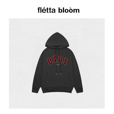 【现货】fletta bloom韩潮牌oioi卫衣rose朴彩英宽松加绒连帽卫衣