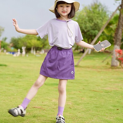童裙套装禾两件套小a裙25夏季新款女孩短裙夏季运动短裙女童