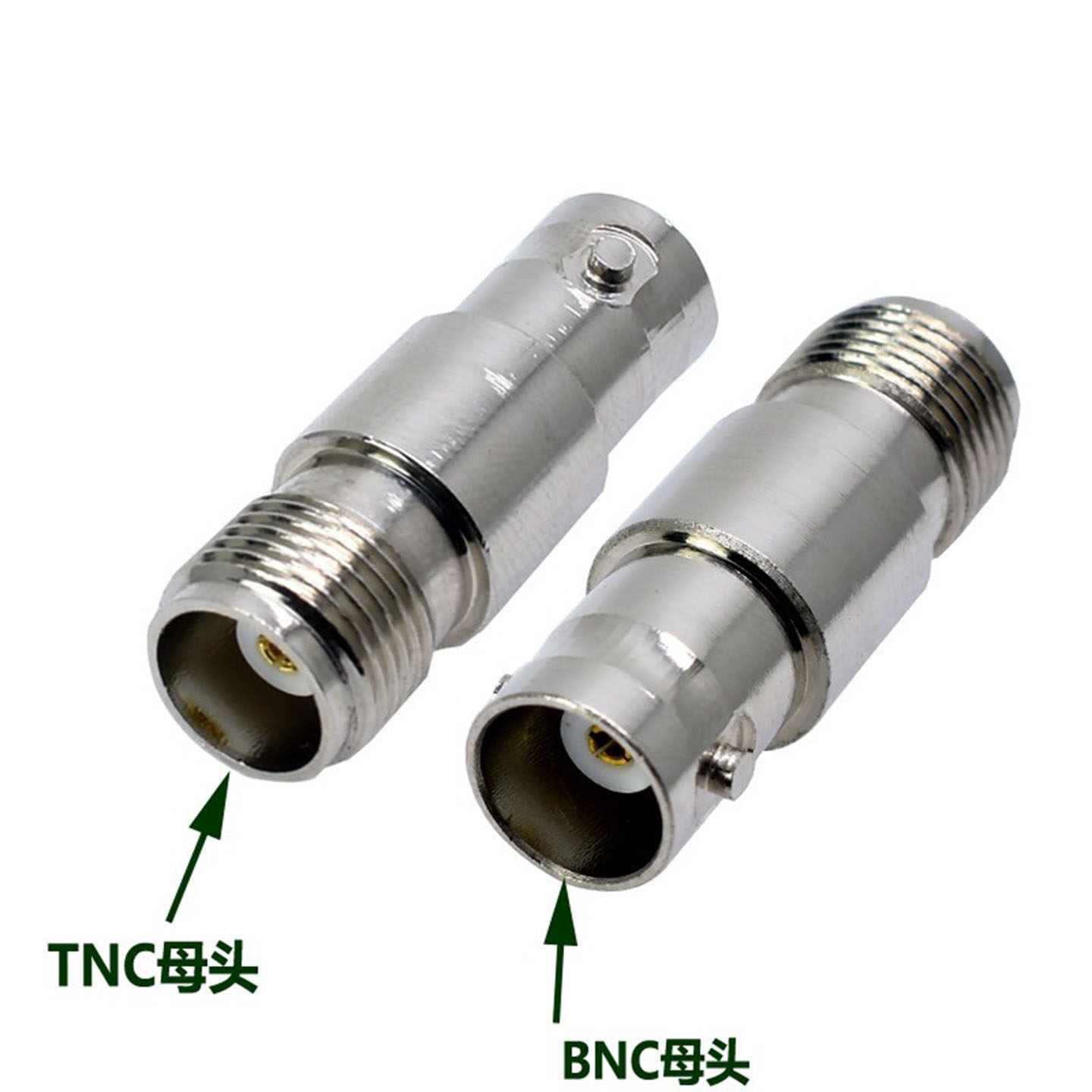 BNC母转TNC母转接头射频信号TNC母头对BNC母头视频转换连接器