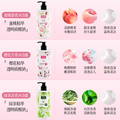 GMH绿茶香氛沐浴露持久留香深层清洁泡沫丰富香水沐浴露大瓶