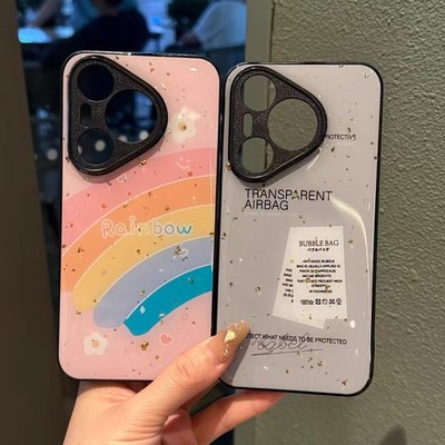 适用于苹果16E/15/14PROMAX/13防摔iPhone12全包11精孔护眼网红款滴胶卡通彩绘二合一保护套手机壳批发