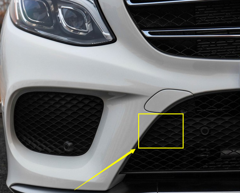 适用于奔驰GLE前杠拖车盖GLE320 400 43 GLE500前小格栅牵引钩盖_虎窝淘