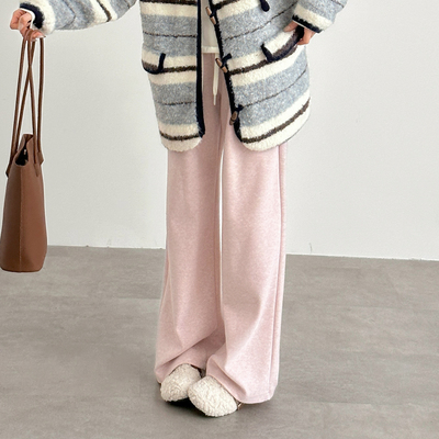 CRISP日系穿搭直筒糯米裤显瘦小个子超好看休闲裤子2025秋冬新款