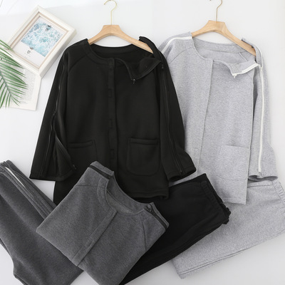 8年老店 秋冬加绒加厚易穿脱护理服瘫痪卧床老人化疗骨折病人