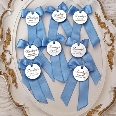 20/50Pcs Personalized Mirror Gold Baptism Cross Christening