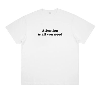 Attention is all you need 程序员梗T恤深度学习AI论文标语短袖