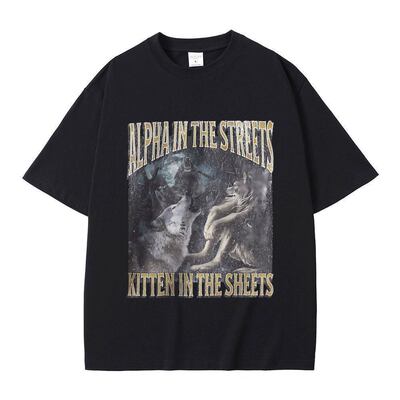 Funny Werewolf欧美趣味有趣的狼人圆领潮流休闲大码短袖T恤男女