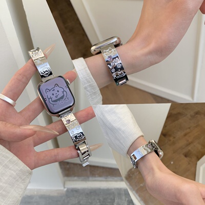 适用apple watch苹果手表iwatchs987表带8/9prowatch45女GT4fit3