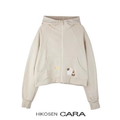 美式拉链开衫黑色连帽卫衣