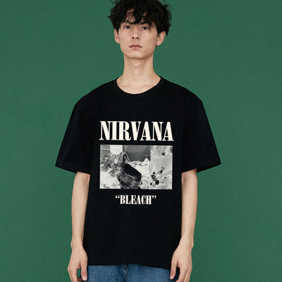 Nirvana涅盘乐队专辑封面t恤夏柯本摇滚美式vintage复古短袖衣服