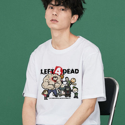 left4dead求生之路周边t恤夏季男女同款游戏同人纯棉圆领短袖衣服