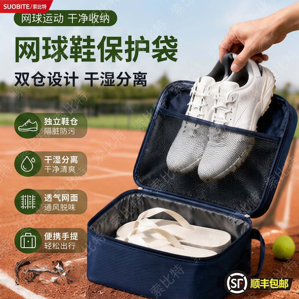 网球鞋保护袋网球鞋收纳包运动装备整理袋球鞋防尘保护旅行鞋袋