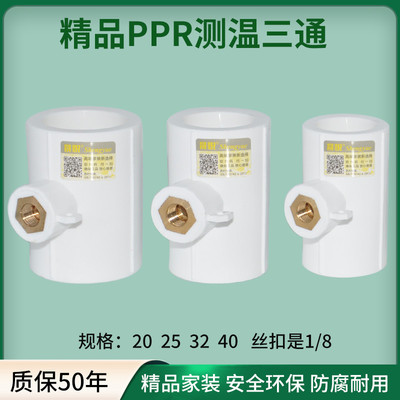 PPR水管内丝三通接头1分内丝20253240测温测压小内螺纹热4分1寸