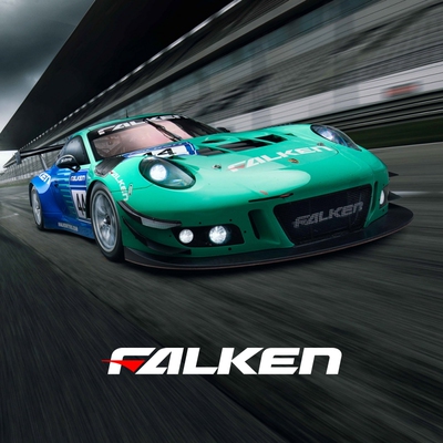 FALKEN拉花汽车前挡玻璃遮阳贴