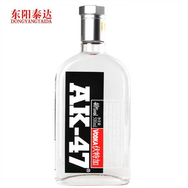 洋酒AK47原味伏特加 500ml40度AK47 Vodka烈酒鸡尾酒多省包邮_虎窝淘