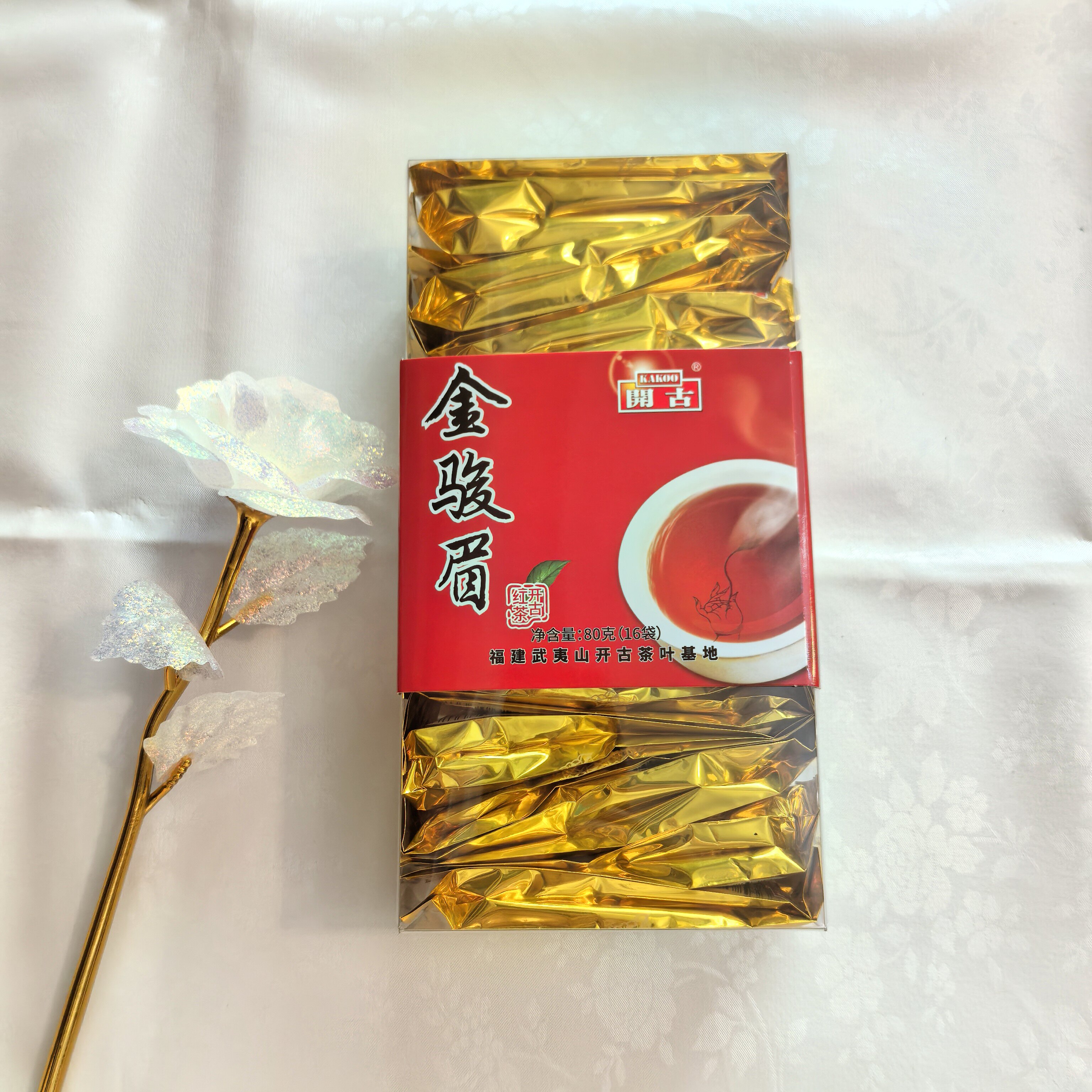 金骏眉红茶独立小袋包装16袋 共80克 开古茶叶红茶 金骏眉红茶80g