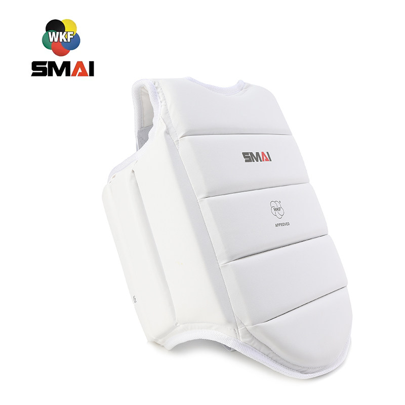 SMAI空手道加厚护胸外穿护甲WKF认证比赛训练护具中空协指定品牌