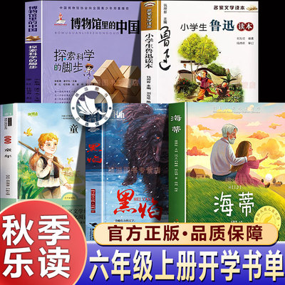 班班乐读六年级上册必读的课外书26秋童年名家精编版黑焰精编版海蒂小学生鲁迅读本走进鲁迅的世界博物馆里的中国全套正版小学生