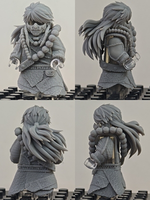 不良人系列拼装人仔3D打印积木人仔李星云姬如雪积木玩具游戏模型